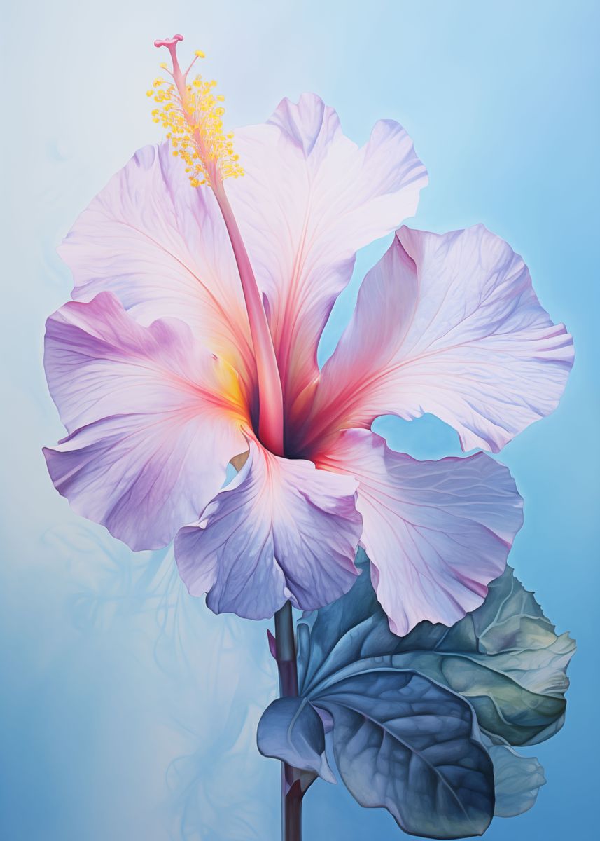 'Hibiscus Flower' Poster, picture, metal print, paint by Mark Vincent Verallo | Displate