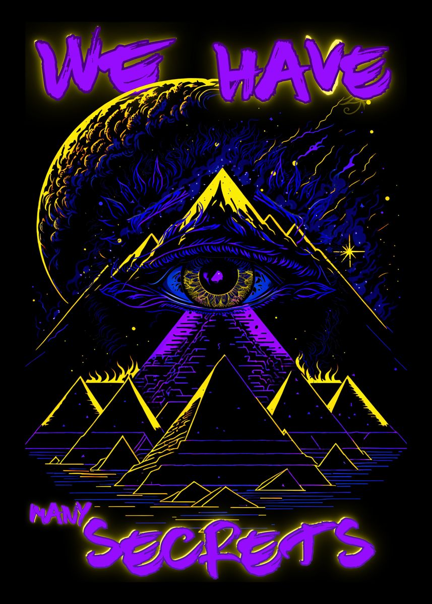 'We Have Many Secrets' Poster, picture, metal print, paint by Nick ...