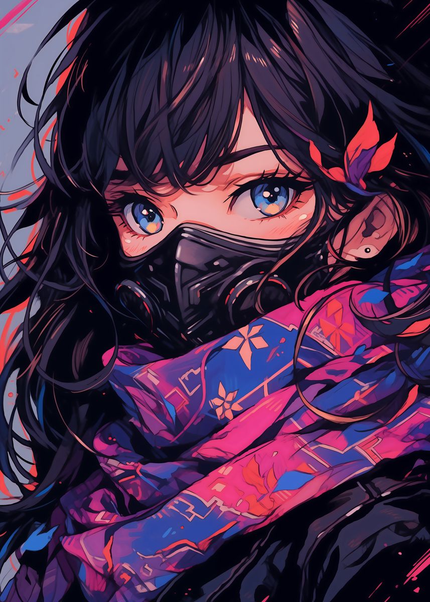 'Cybergirl' Poster, picture, metal print, paint by Hako | Displate