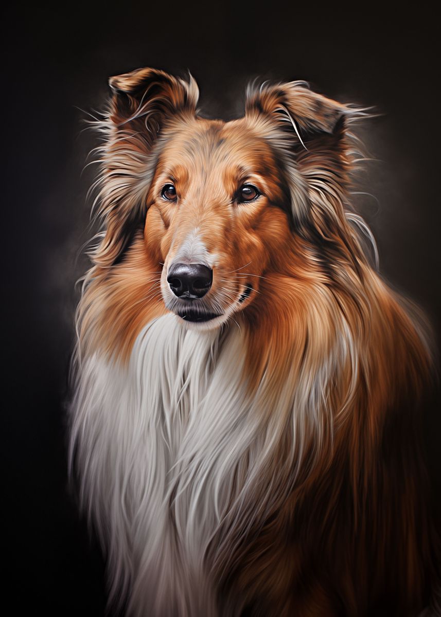 'Rough Collie' Poster, picture, metal print, paint by PetsArt Design ...