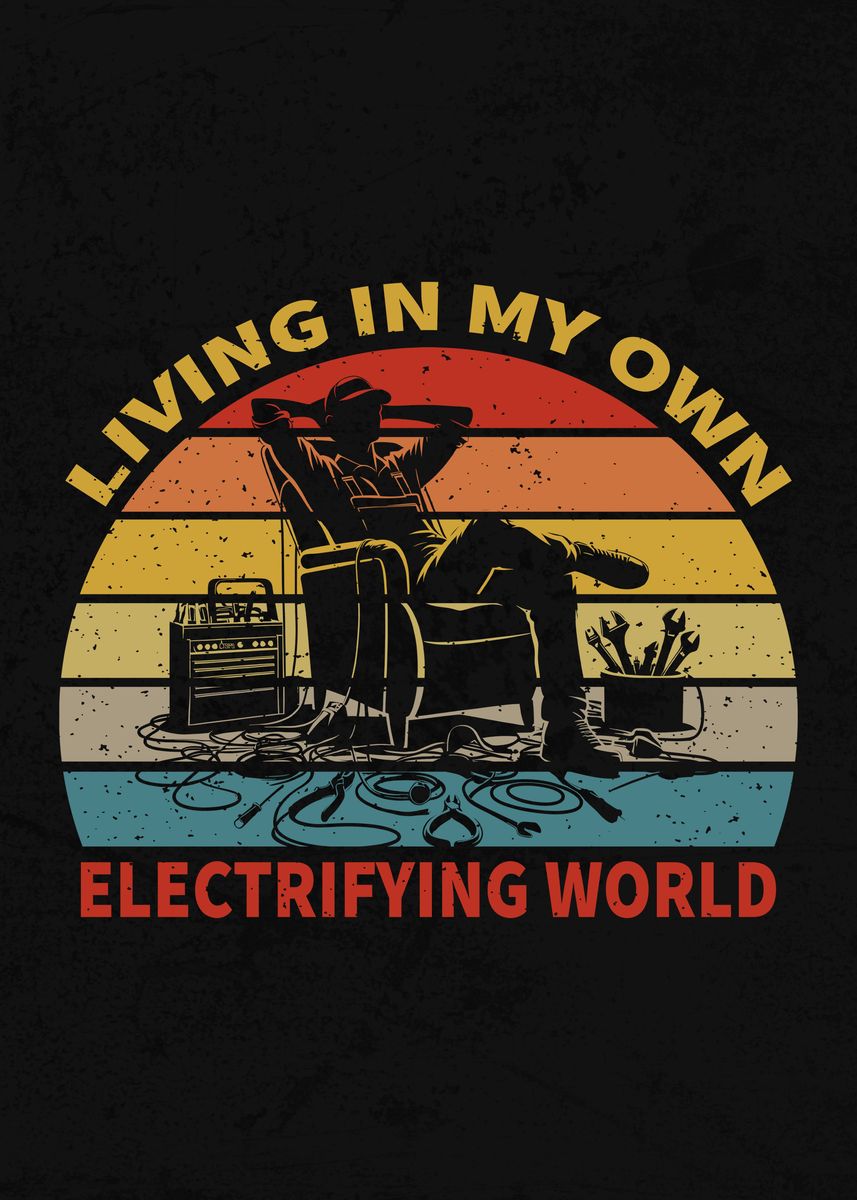 'Vintage Electrical Lineman' Poster, picture, metal print, paint by ...