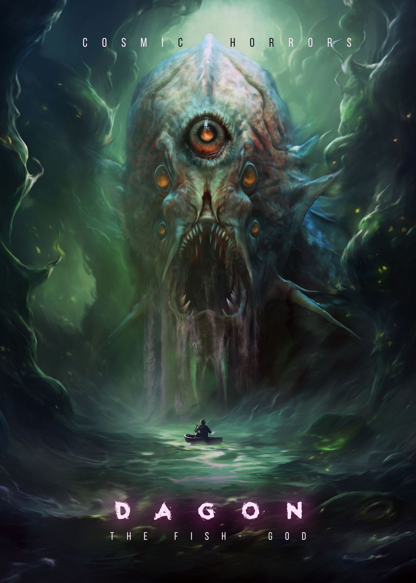 'Dagon the Fish God' Poster, picture, metal print, paint by ikaruna ...