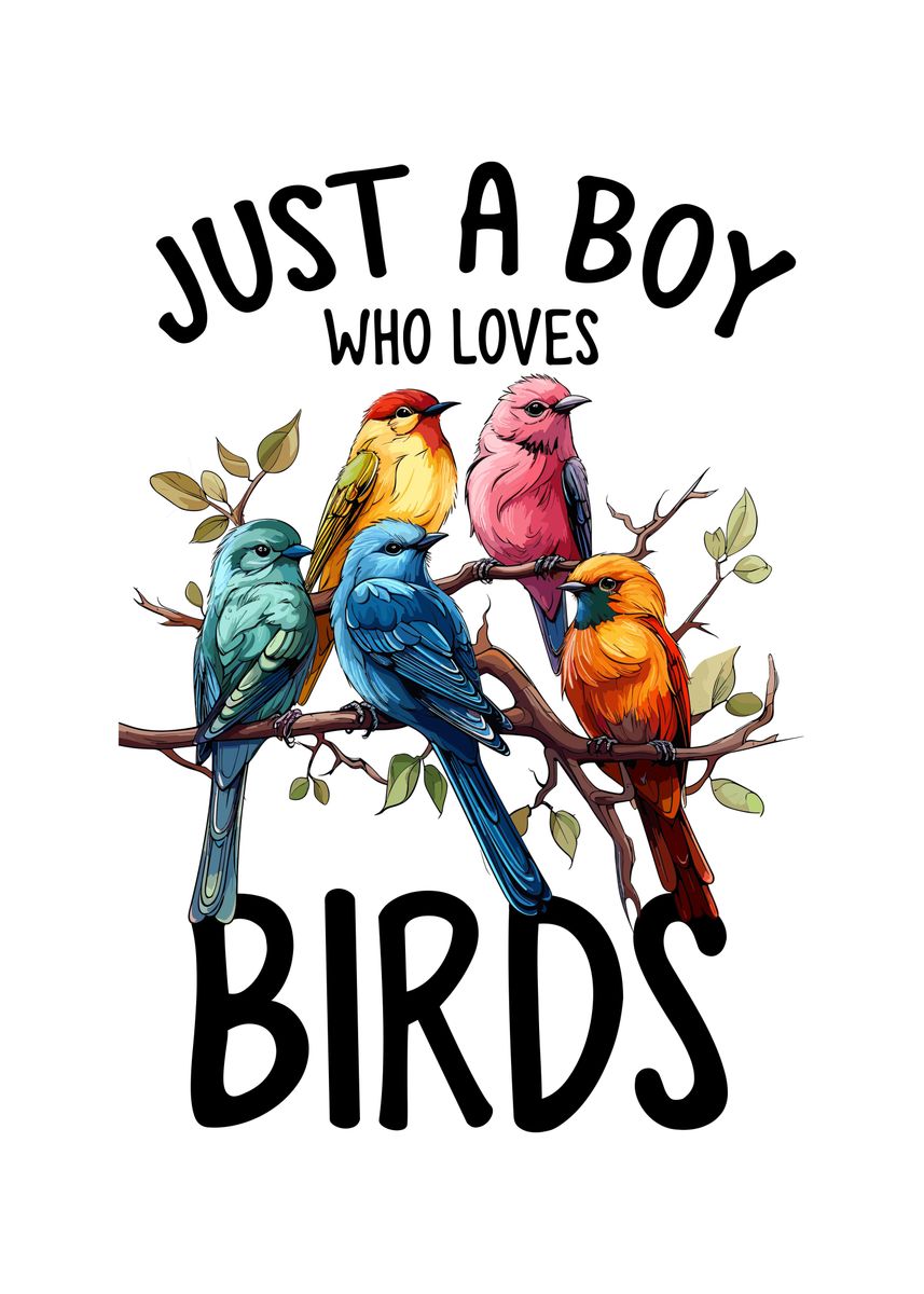 'Funny Birding Birdwatching' Poster, picture, metal print, paint by ...