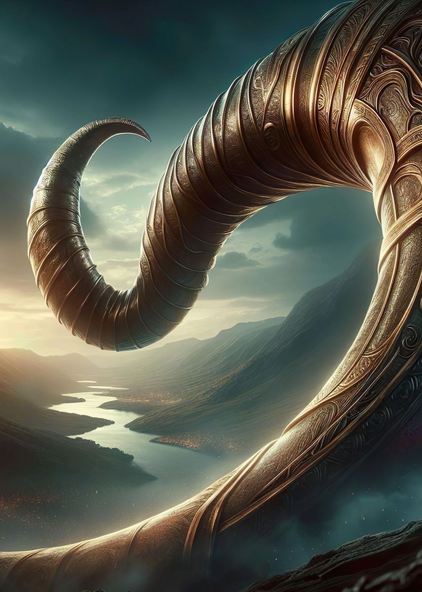 'Heimdall Horn' Poster, picture, metal print, paint by Ancjo | Displate