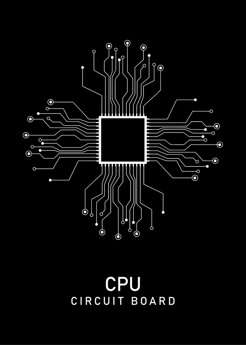 'CPU' Poster, picture, metal print, paint by Fudin Alfana | Displate