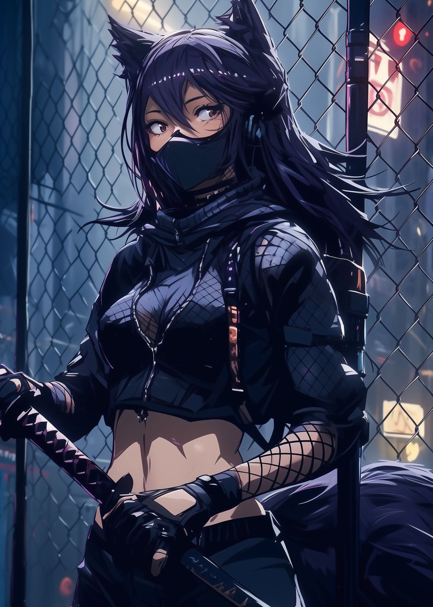 'Cybergirl' Poster, picture, metal print, paint by Hako | Displate