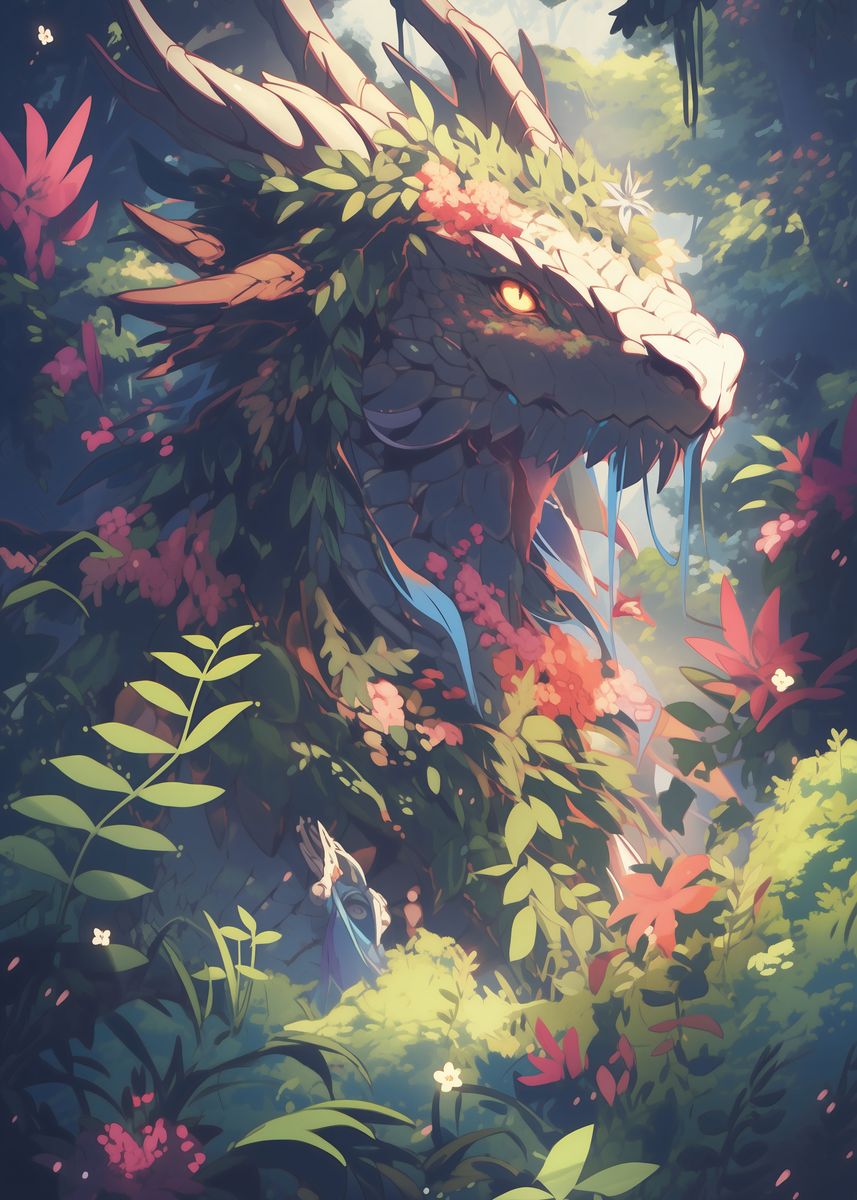 'Sentient Forest' Poster, picture, metal print, paint by Hako | Displate