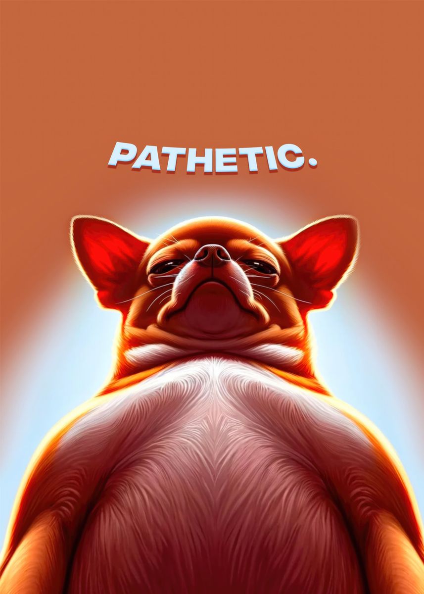 'Pathetic cute dog meme' Poster, picture, metal print, paint by Ji wong ...