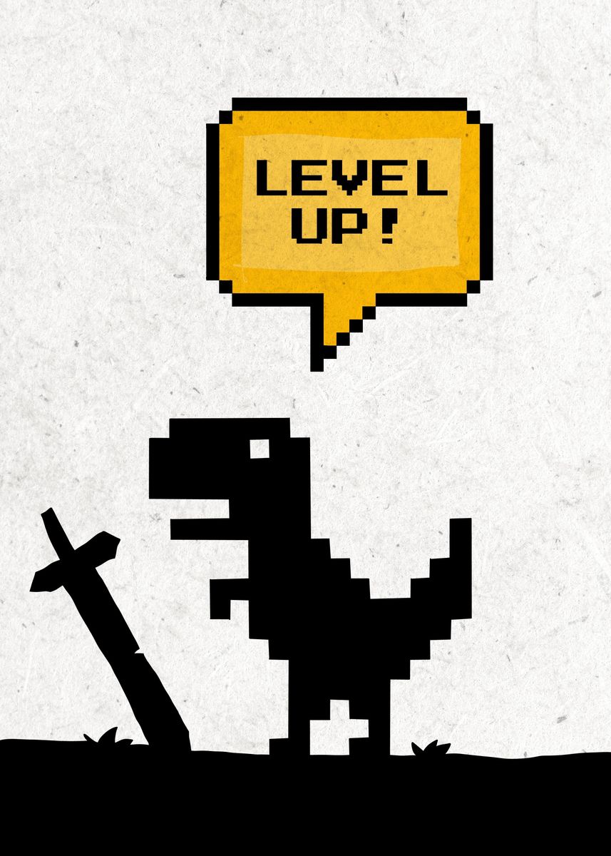 'Level up' Poster, picture, metal print, paint by eunoia | Displate