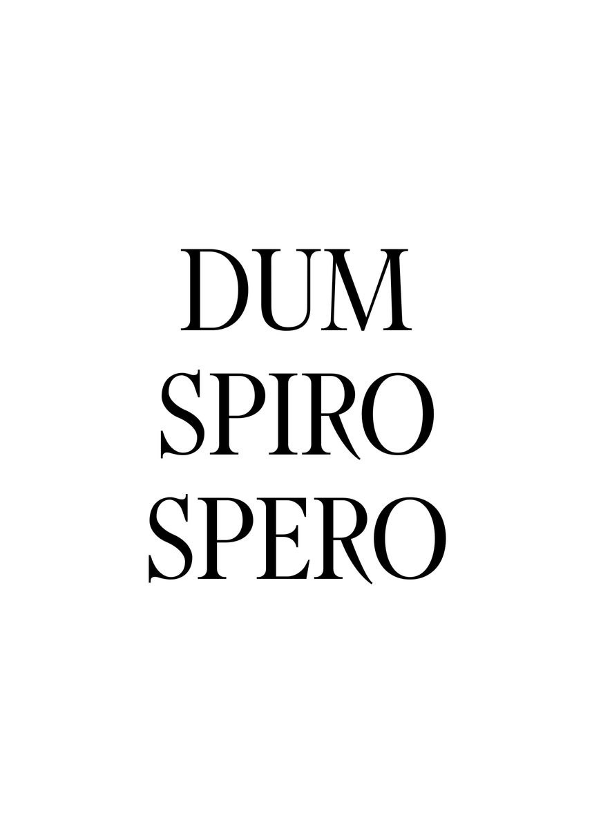 'Dum Spiro Spero' Poster, picture, metal print, paint by Wezt Studio ...