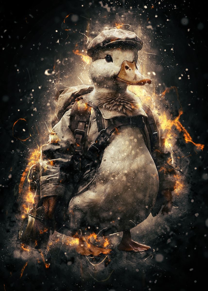 'Duck warrior' Poster, picture, metal print, paint by Trần Văn Dũng ...