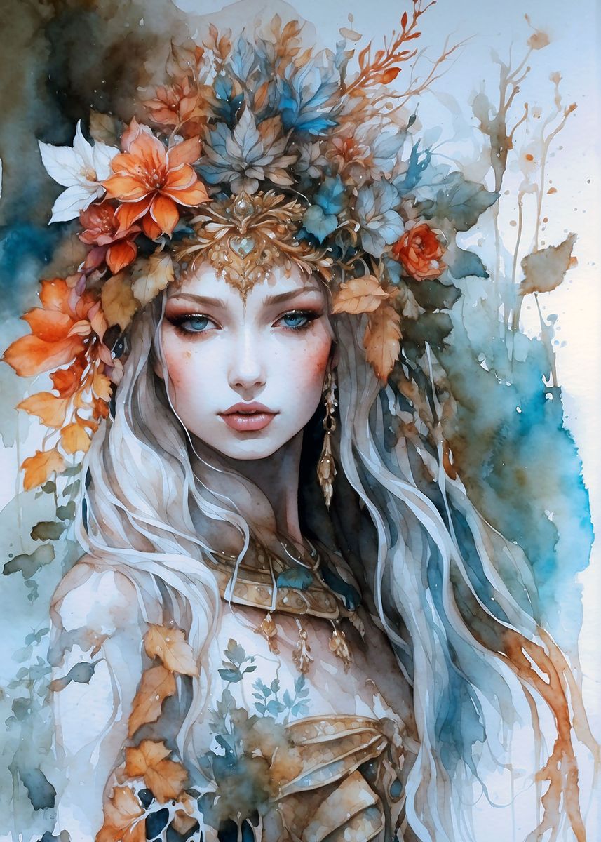 'Winter Queen' Poster, picture, metal print, paint by Shroom Squirrel ...