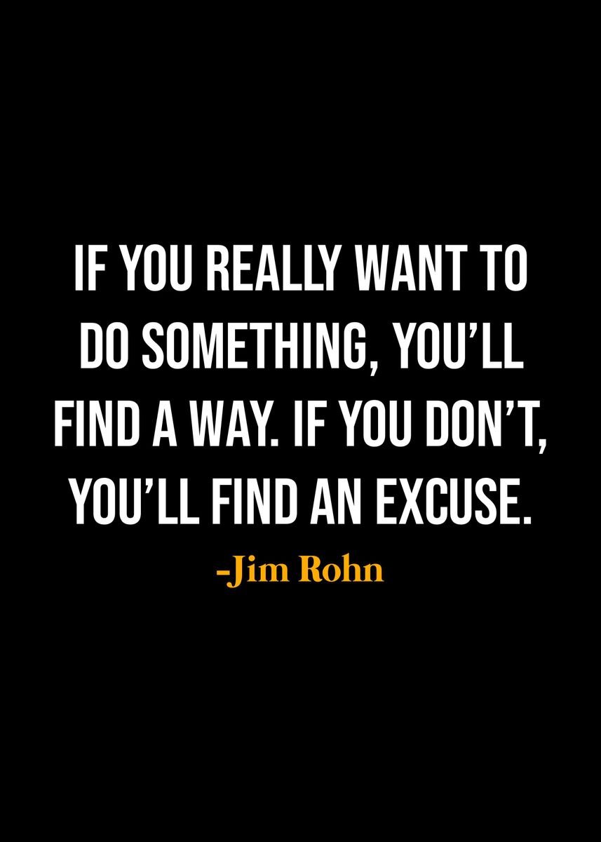 'Jim Rohn Quotes ' Poster, picture, metal print, paint by KLIP CREATIVE ...