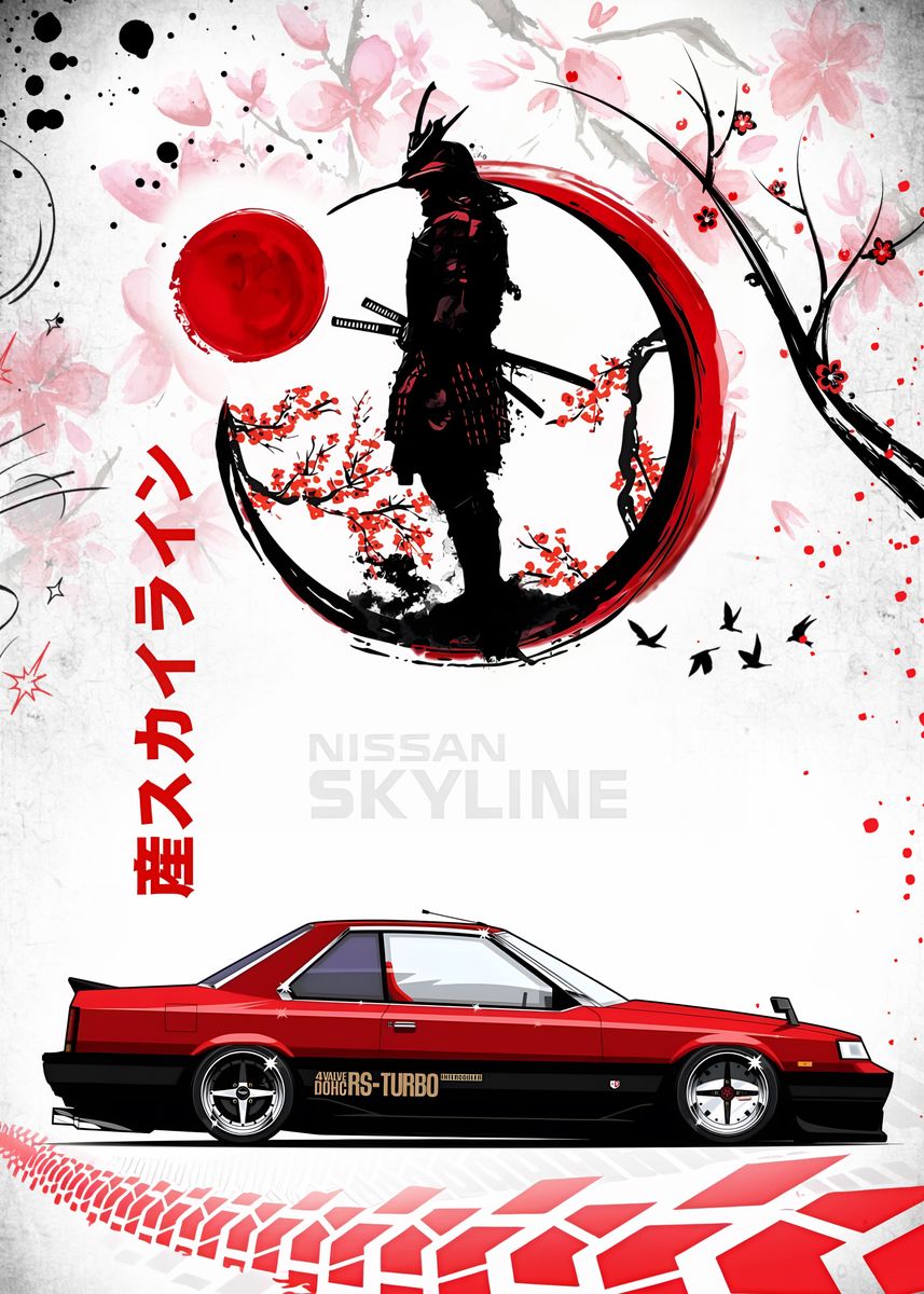'Nissan Skyline R30' Poster, picture, metal print, paint by ALEX ...
