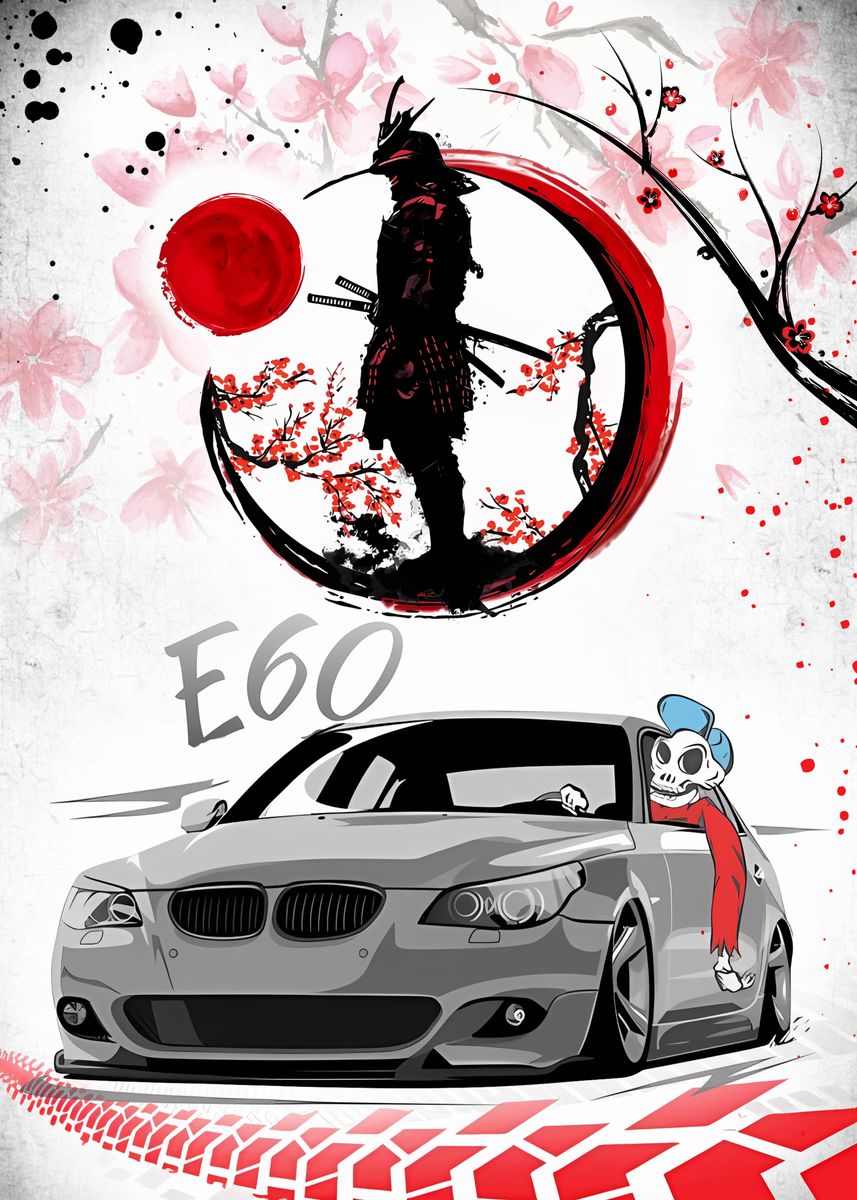 'BMW E60 car' Poster, picture, metal print, paint by ALEX SHINDER ...