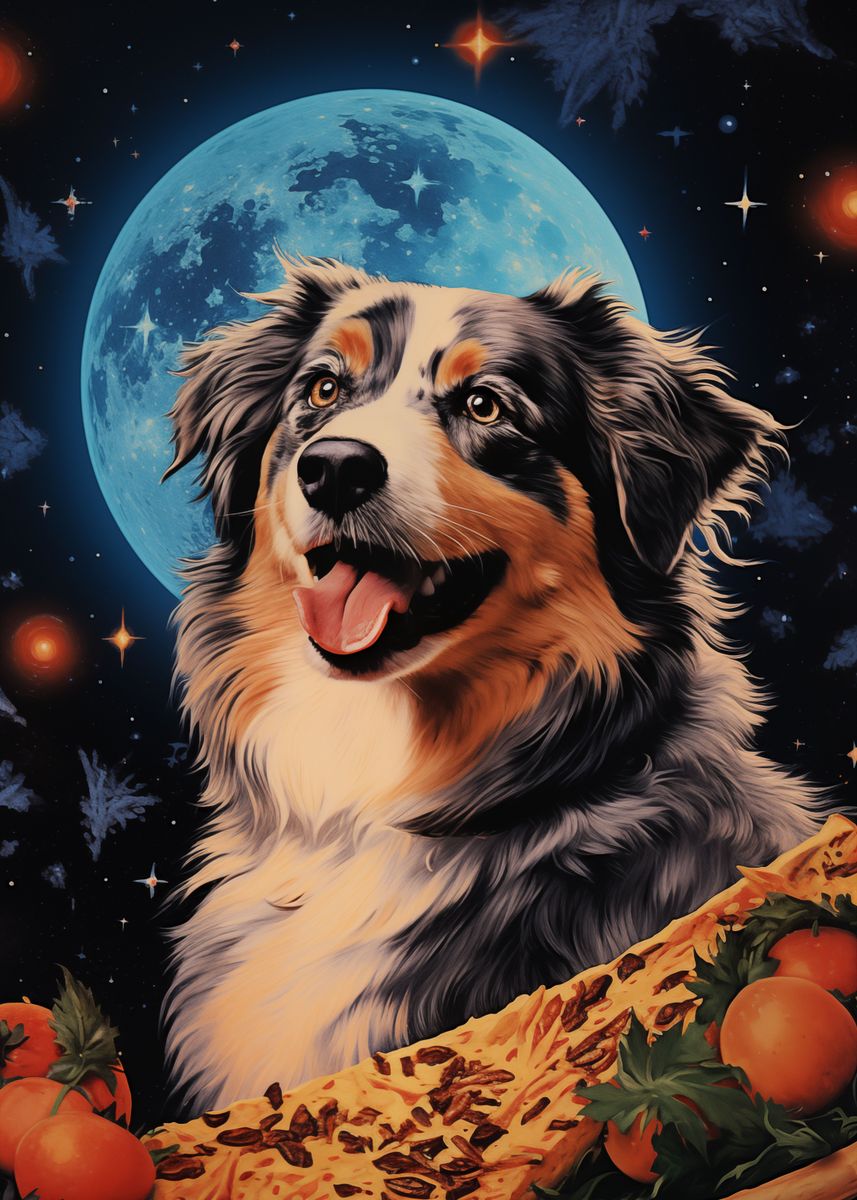 'Australian Shepherd Art' Poster, picture, metal print, paint by Dulce ...