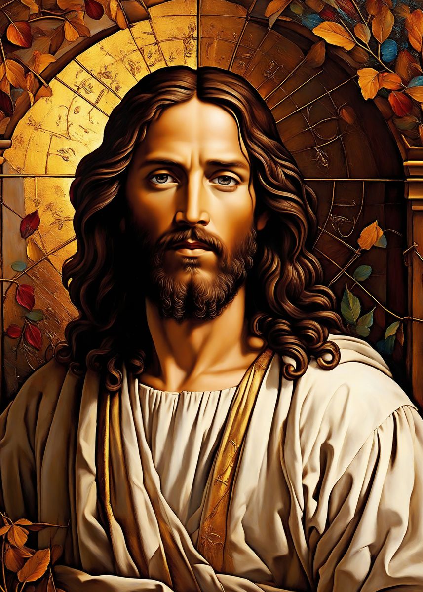'portrait of lord jesus' Poster, picture, metal print, paint by QTK ...