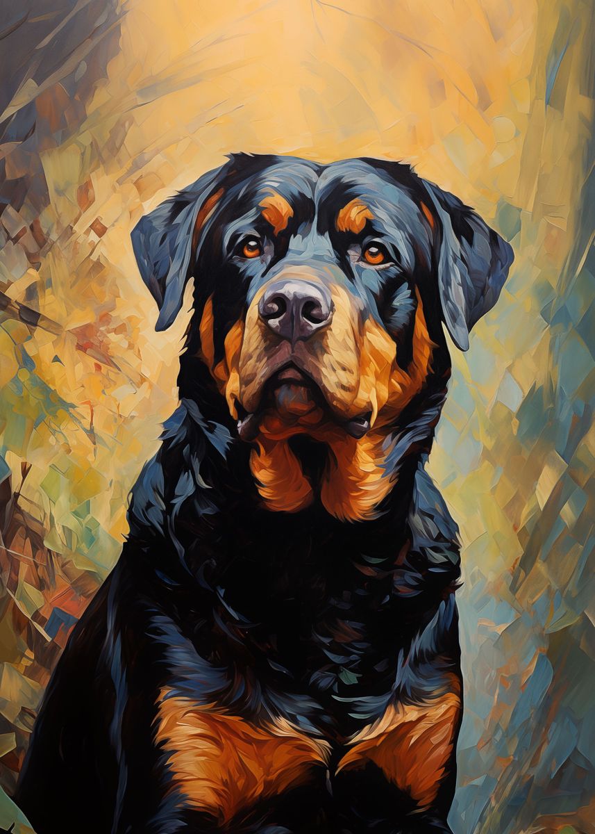 'Rottweiler' Poster, picture, metal print, paint by PetsArt Design ...