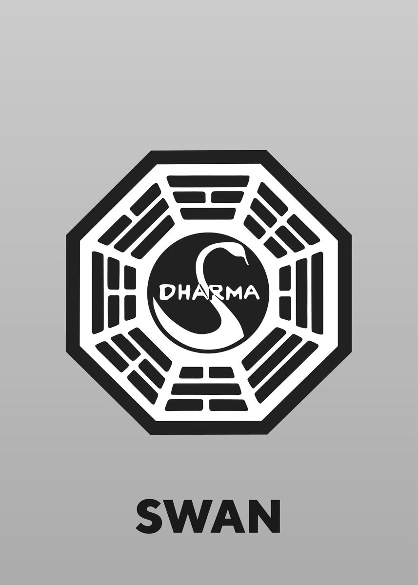 'Dharma Swan Station' Poster, picture, metal print, paint by Fakun ...