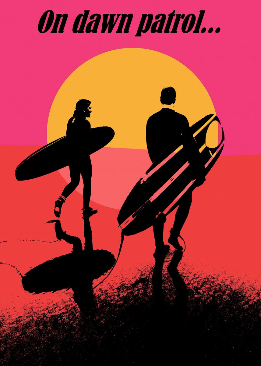 'On Dawn Patrol' Poster, picture, metal print, paint by Steel Canvas ...