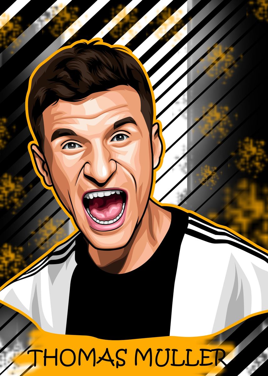 'Thomas Muller' Poster, picture, metal print, paint by Abandoned ...