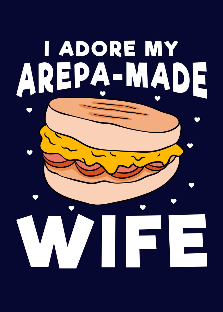 'Funny Arepas' Poster, picture, metal print, paint by MzumO | Displate