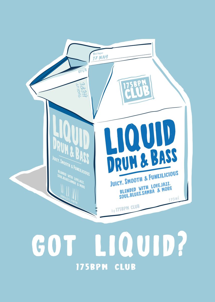 'Got Liquid Funk DnB' Poster, picture, metal print, paint by Wulfland ...