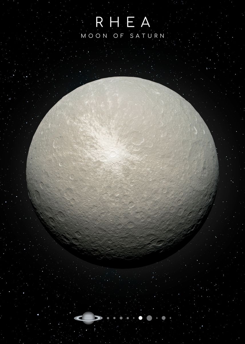 'Rhea Moon of Saturn' Poster, picture, metal print, paint by ...