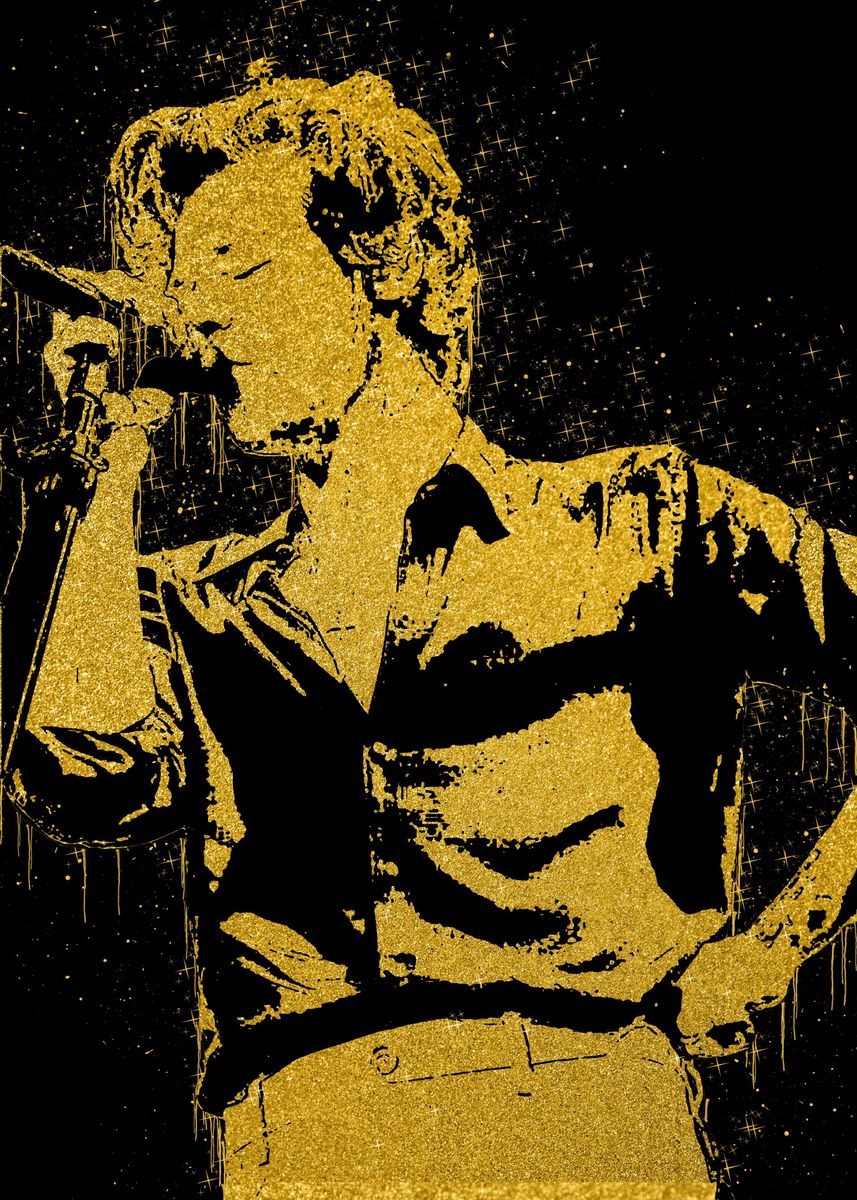 'Golden Singer' Poster, picture, metal print, paint by Coffee Design ...