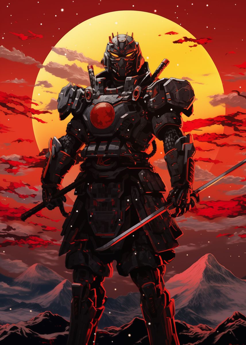 'Savage Samurai' Poster, picture, metal print, paint by Operator Viking ...