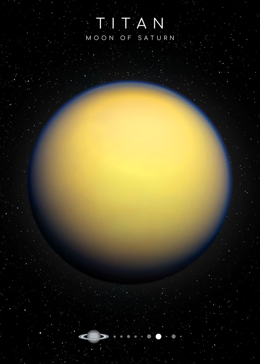 'Titan Moon of Saturn' Poster, picture, metal print, paint by ...