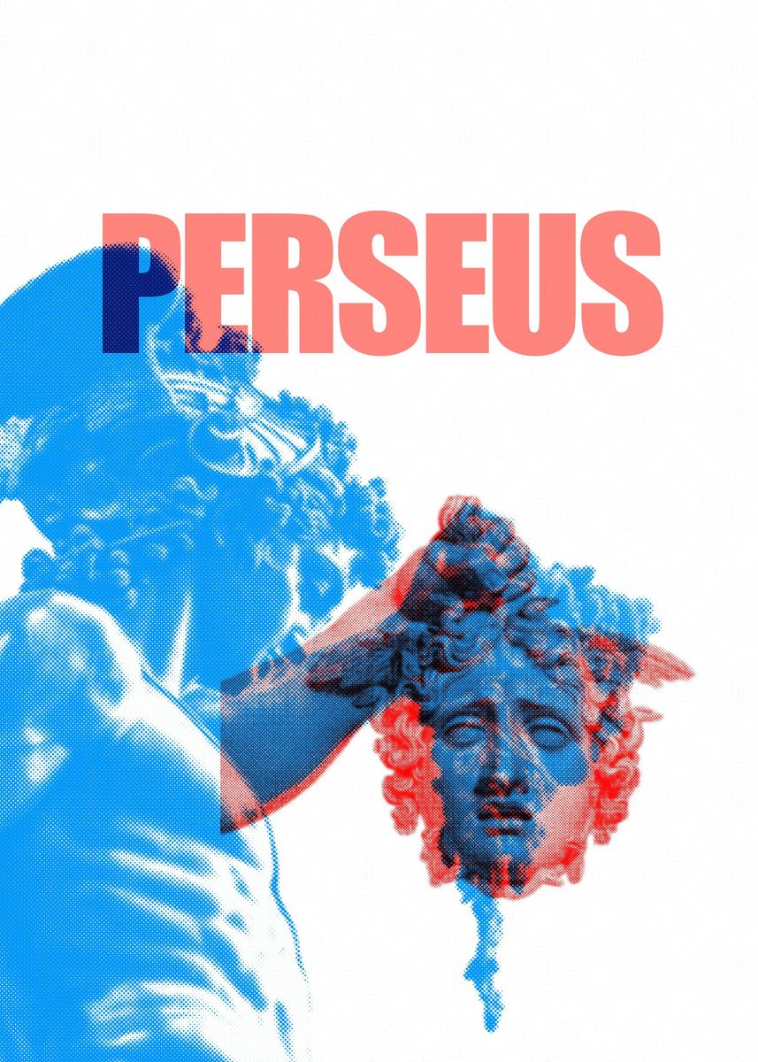 'perseus' Poster, picture, metal print, paint by pxlsm studio | Displate