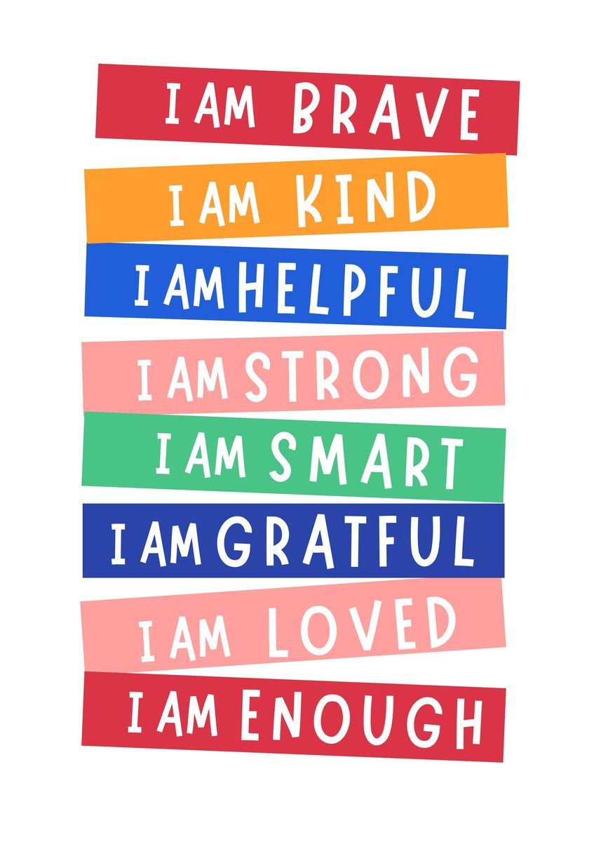 'I am brave Inspirational ' Poster, picture, metal print, paint by ...