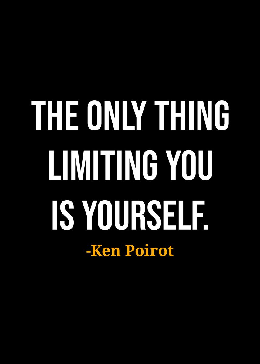 'Ken Poirot Quotes ' Poster, picture, metal print, paint by NOHARA ...