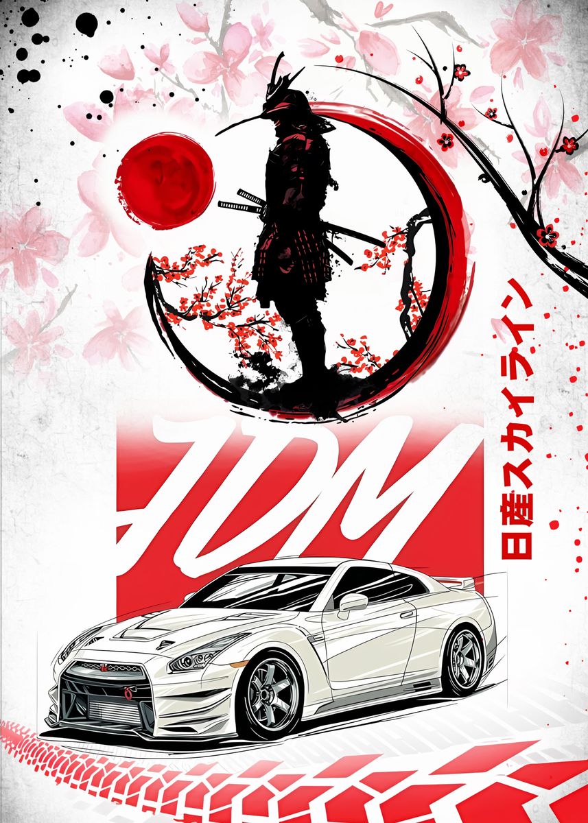 'nissan skyline gtr r34' Poster, picture, metal print, paint by ALEX ...