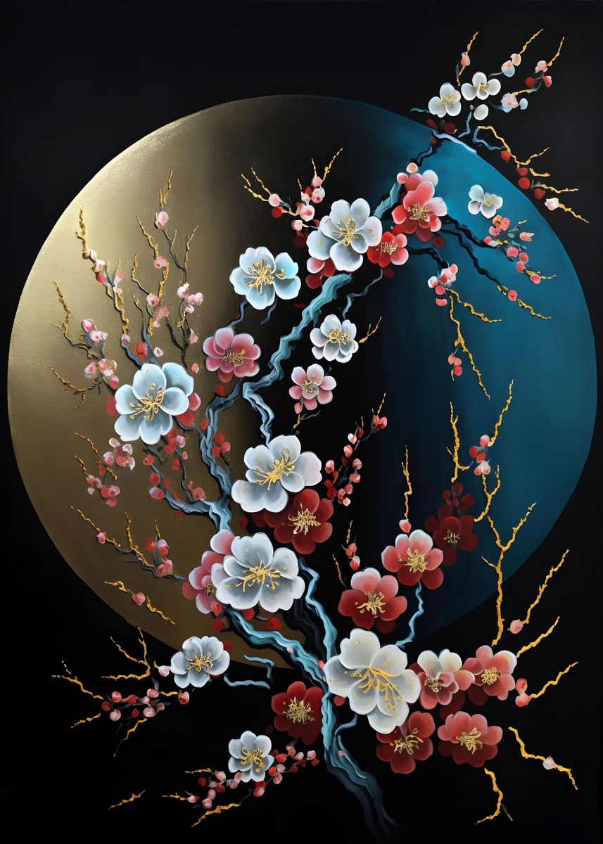 'Abstract Plum Blossom' Poster, picture, metal print, paint by Dream ...
