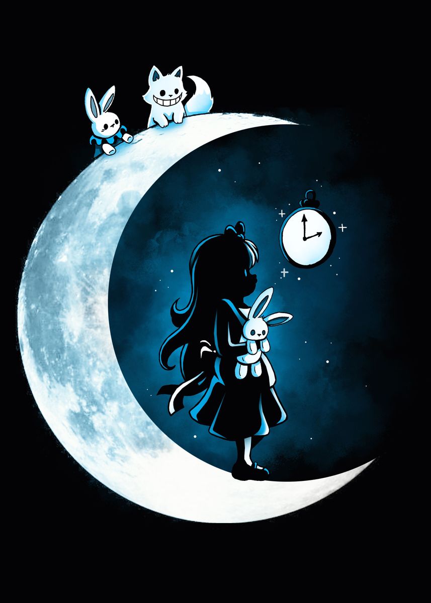 'Wonder Moon' Poster, picture, metal print, paint by Valentina Fabbri ...