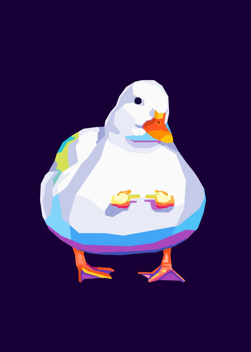 'Duck Meme Pop Art' Poster, picture, metal print, paint by Zeet Art ...
