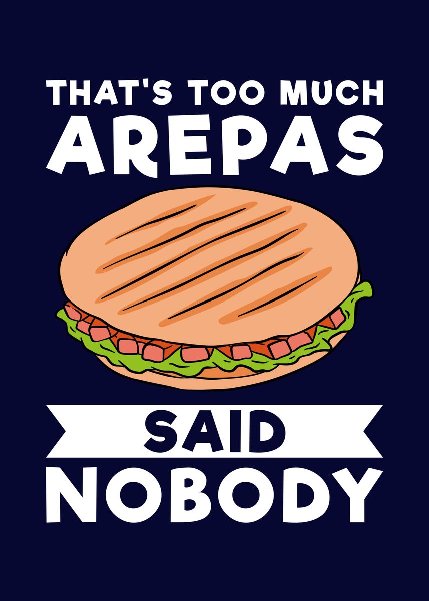 'Funny Arepas' Poster, picture, metal print, paint by MzumO | Displate