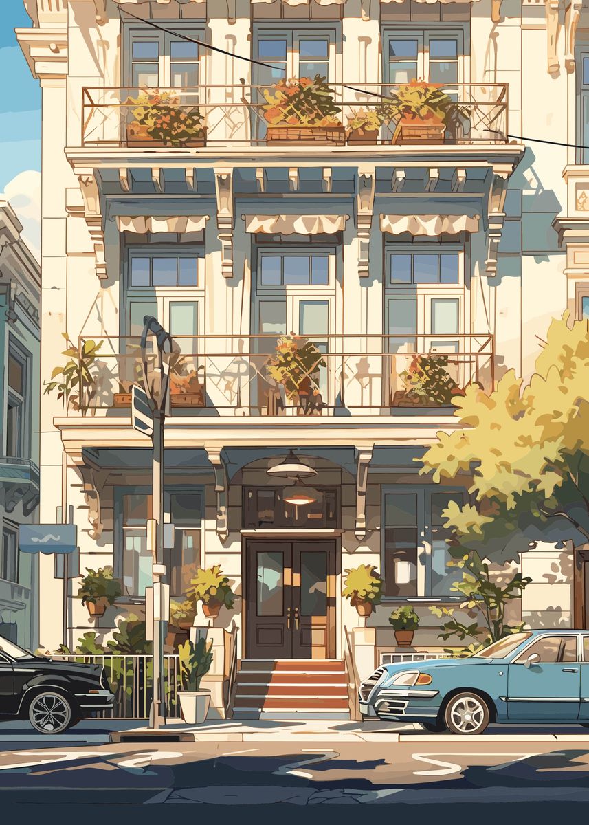 'Anime Modern Apartment' Poster, picture, metal print, paint by ...