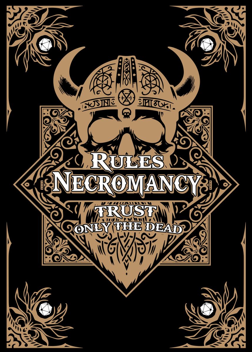 'Necromancy RPG Quotes' Poster, picture, metal print, paint by ...