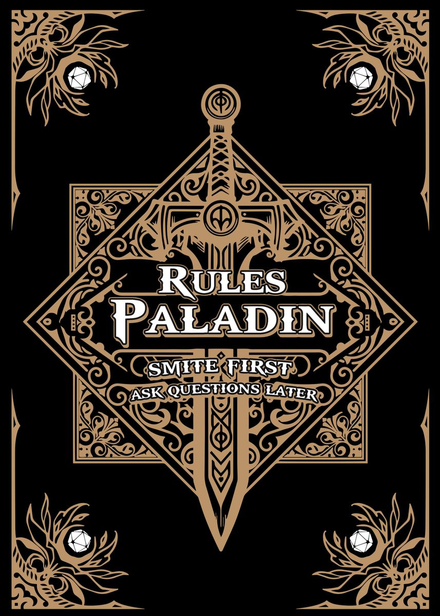 'Paladin RPG Quotes' Poster, picture, metal print, paint by LouteCrea ...