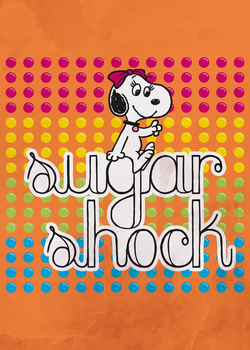 'Sugar Shock orange' Poster, picture, metal print, paint by Peanuts ...