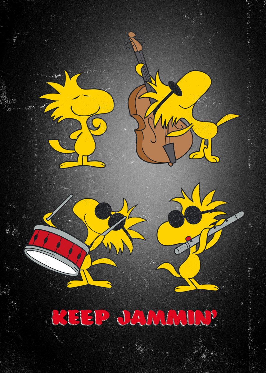 'Keep Jammin'' Poster, picture, metal print, paint by Peanuts | Displate