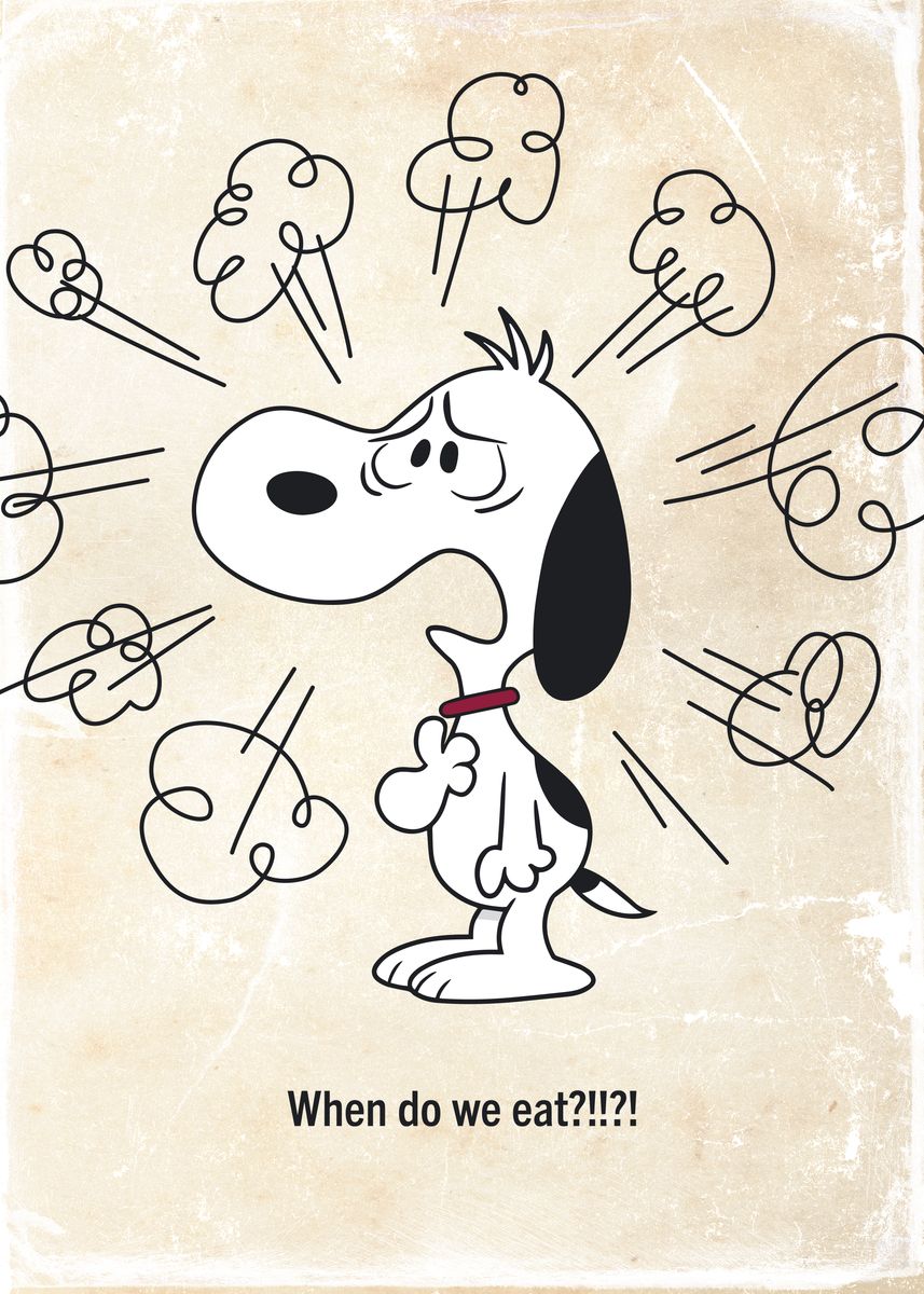'Angry Snoopy quote' Poster, picture, metal print, paint by Peanuts ...