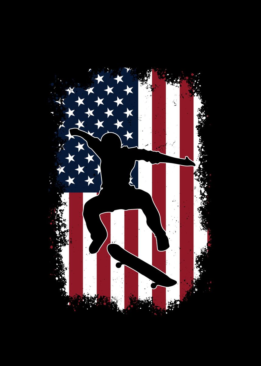 'Skateboard Skater Sport' Poster, picture, metal print, paint by ...