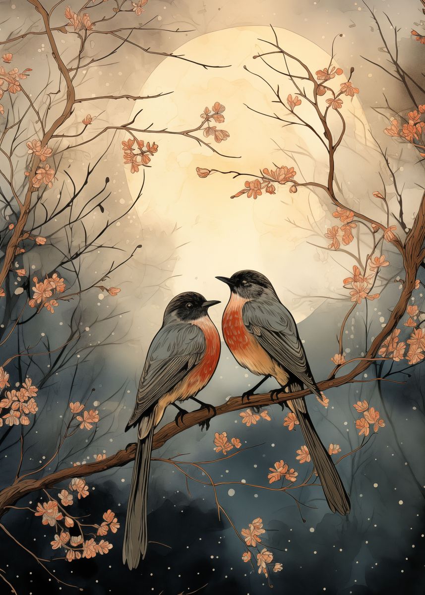 'Robin Bird Sketch Art' Poster, picture, metal print, paint by Wilberto ...