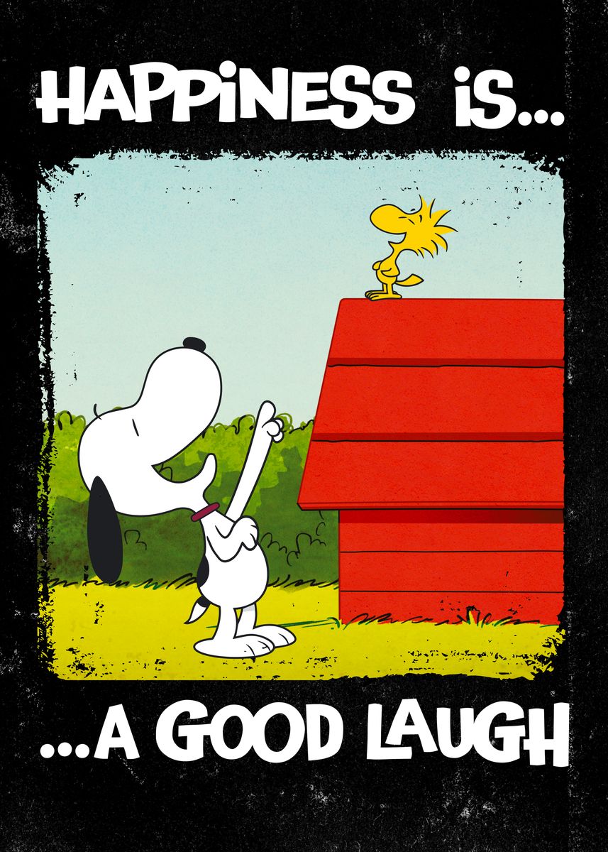 'Happiness is a good laugh' Poster, picture, metal print, paint by ...