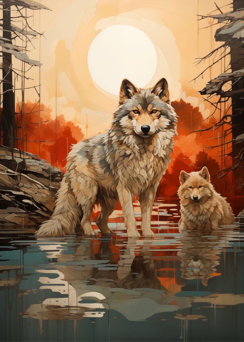 'Wolf ' Poster, picture, metal print, paint by vin Art | Displate