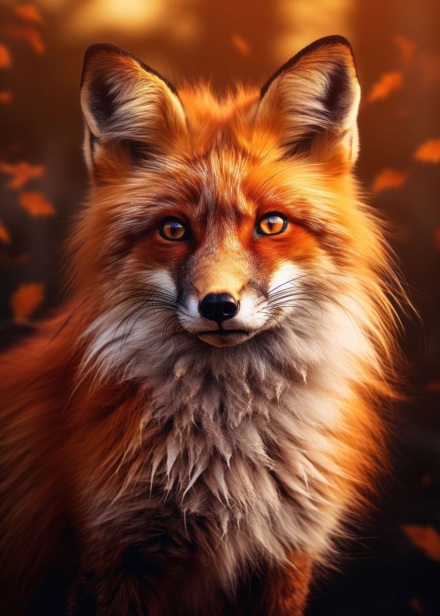 'Fox Portrait Photography' Poster, picture, metal print, paint by ...